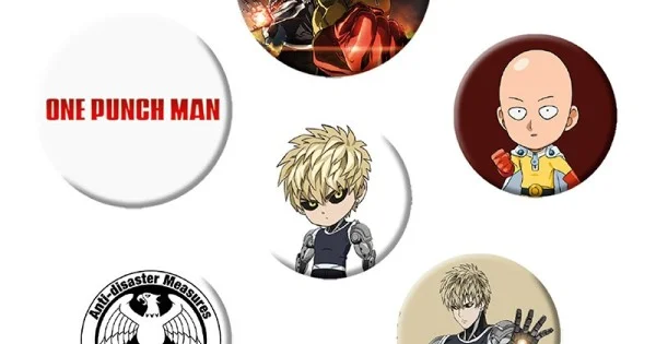 ABYstyle One-Punch Man Pin Badge Pack (6 pcs.) - Saitama & Genos ...