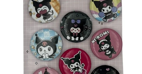 Kuromi Pin Badge Pack (8 pcs.) - Design 1 - Piespraude